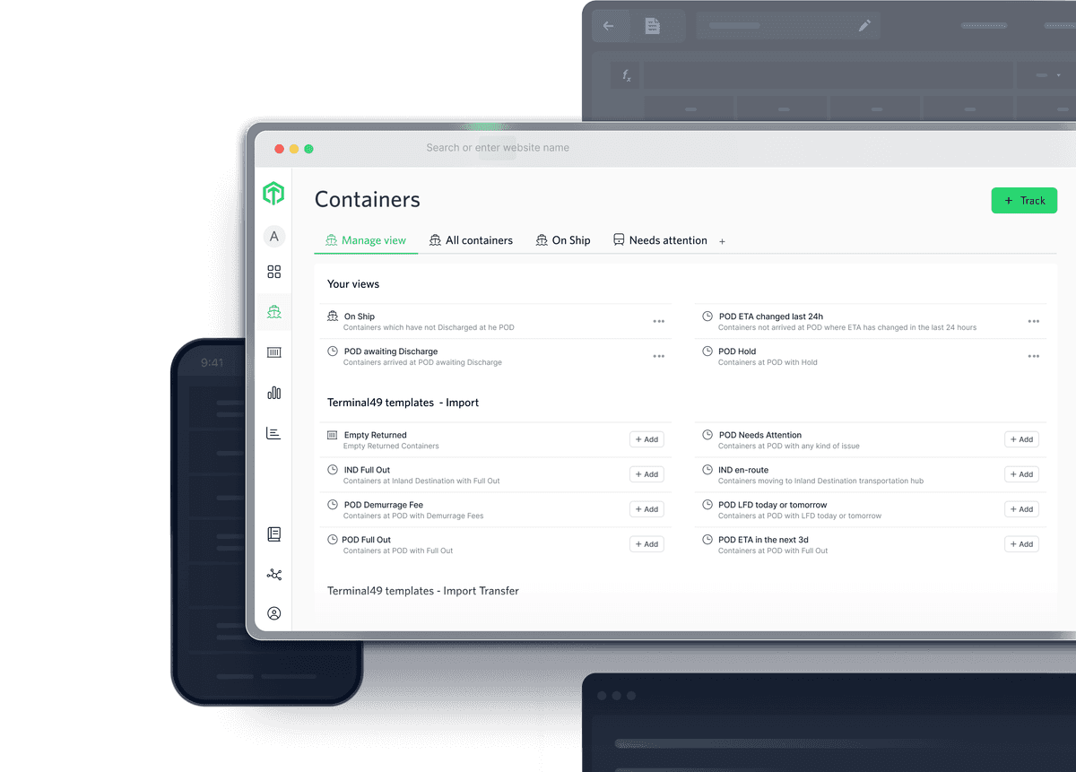 Real-Time Container Tracking & Custom Reports | Terminal49 Dashboard ...